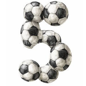 Football Number Clipart Bundle, Soccer Number, Instant Download ...