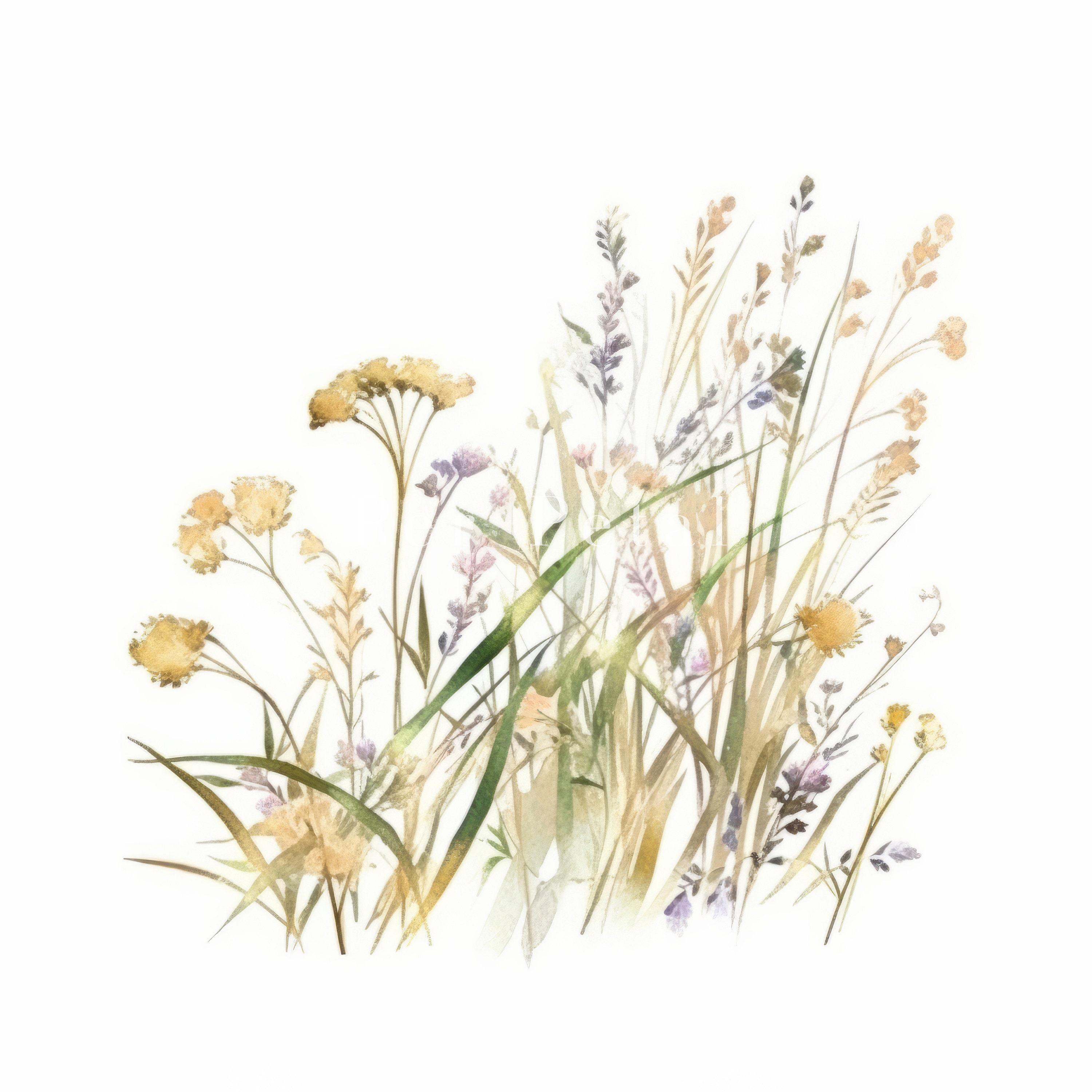 Watercolor Meadow, Clipart Bundle, Floral Clipart Set, Autumn Clipart ...