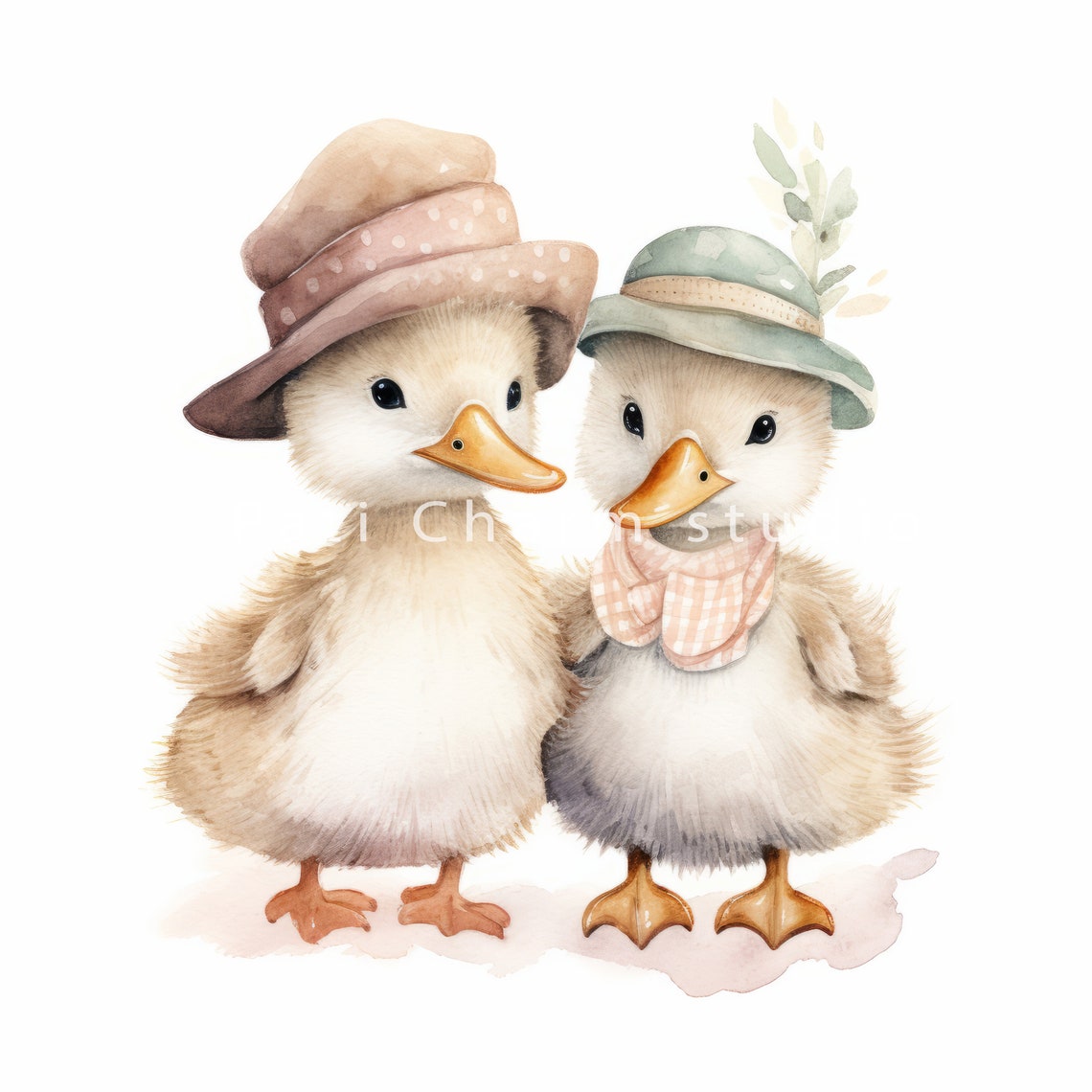 Watercolor Ducks Clipart Bundle High Quality Jpgs Valentines - Etsy