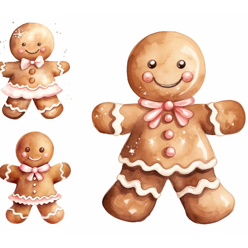 Gingerbread Clipart - Etsy
