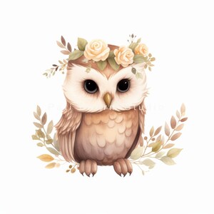 Boho Owl Clipart Bundle, High Quality JPG, Digital Download, Printable ...