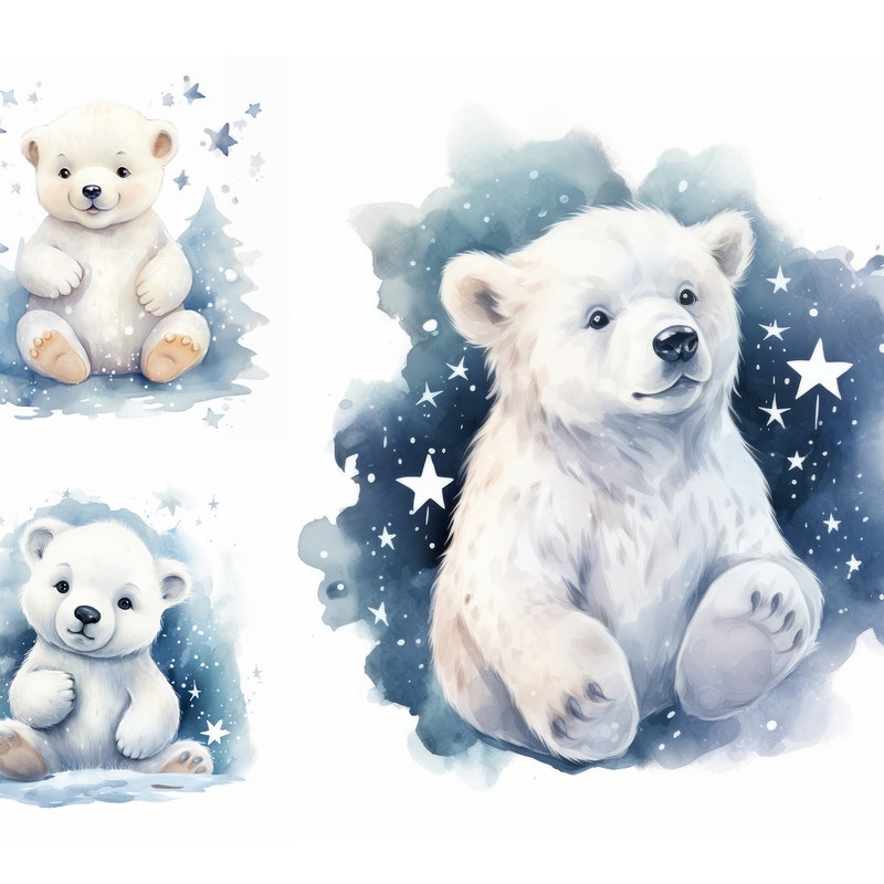 Polar Bear Art - Etsy