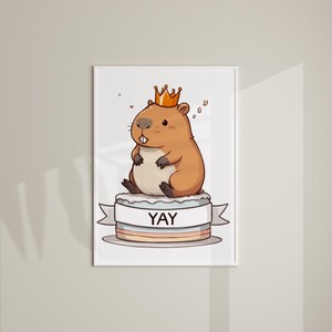20 Capybara Birthday Clipart PNG + Video, Cute Capybara Party Animal ...