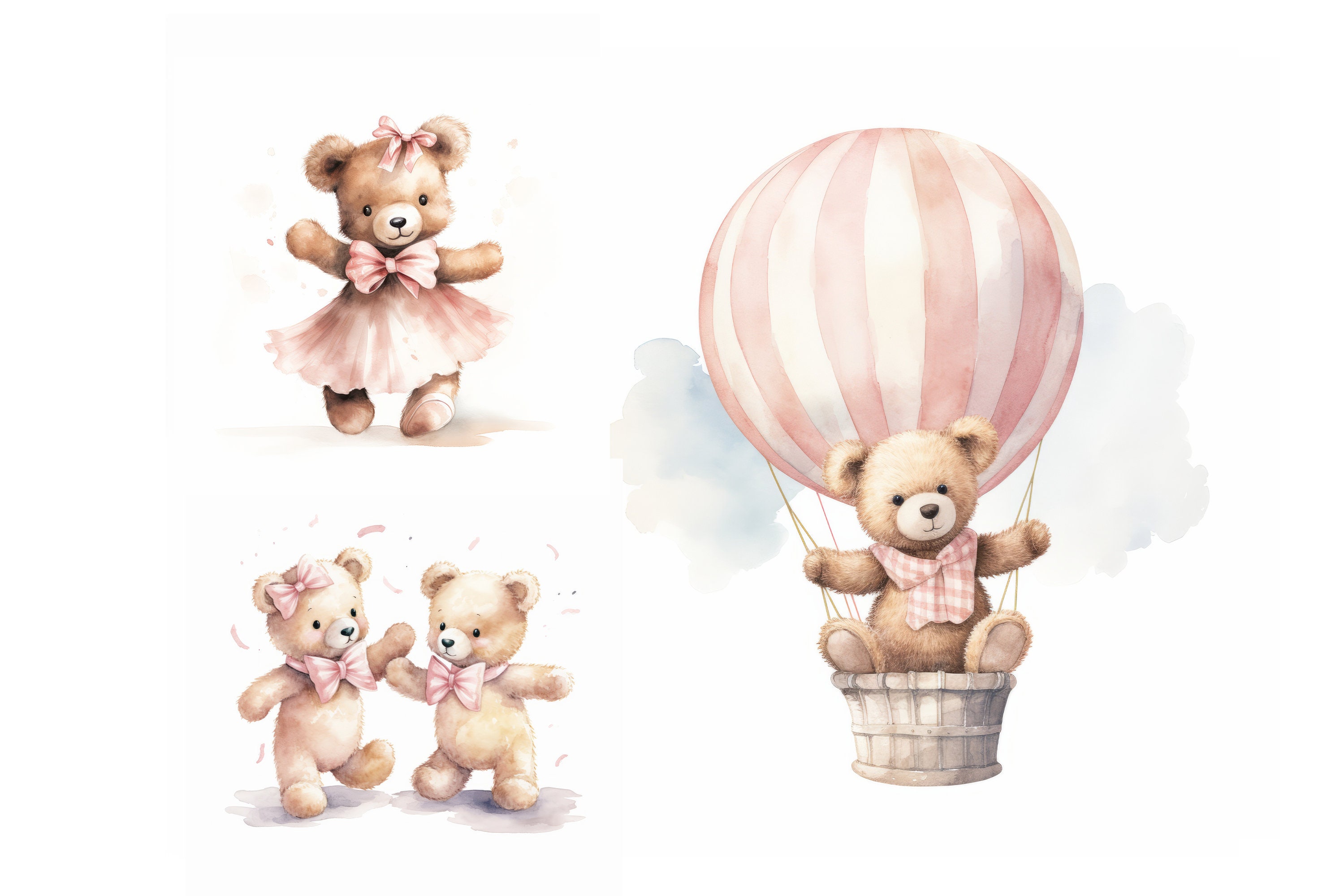 Watercolor Clipart for Baby Shower, Newborn Baby Girl, High Quality ...