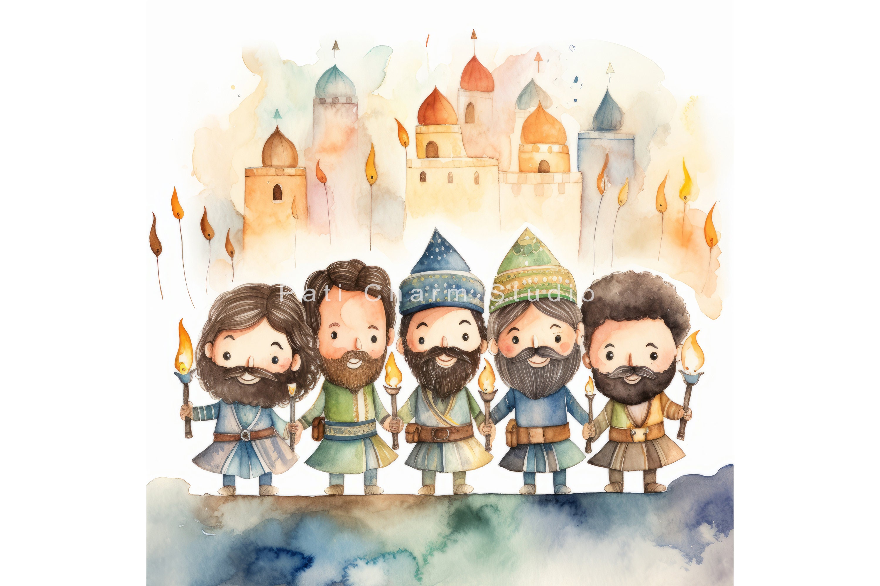 Hanukkah Clipart Bundle, High Quality Jpgs, Jewish Holiday Clipart ...