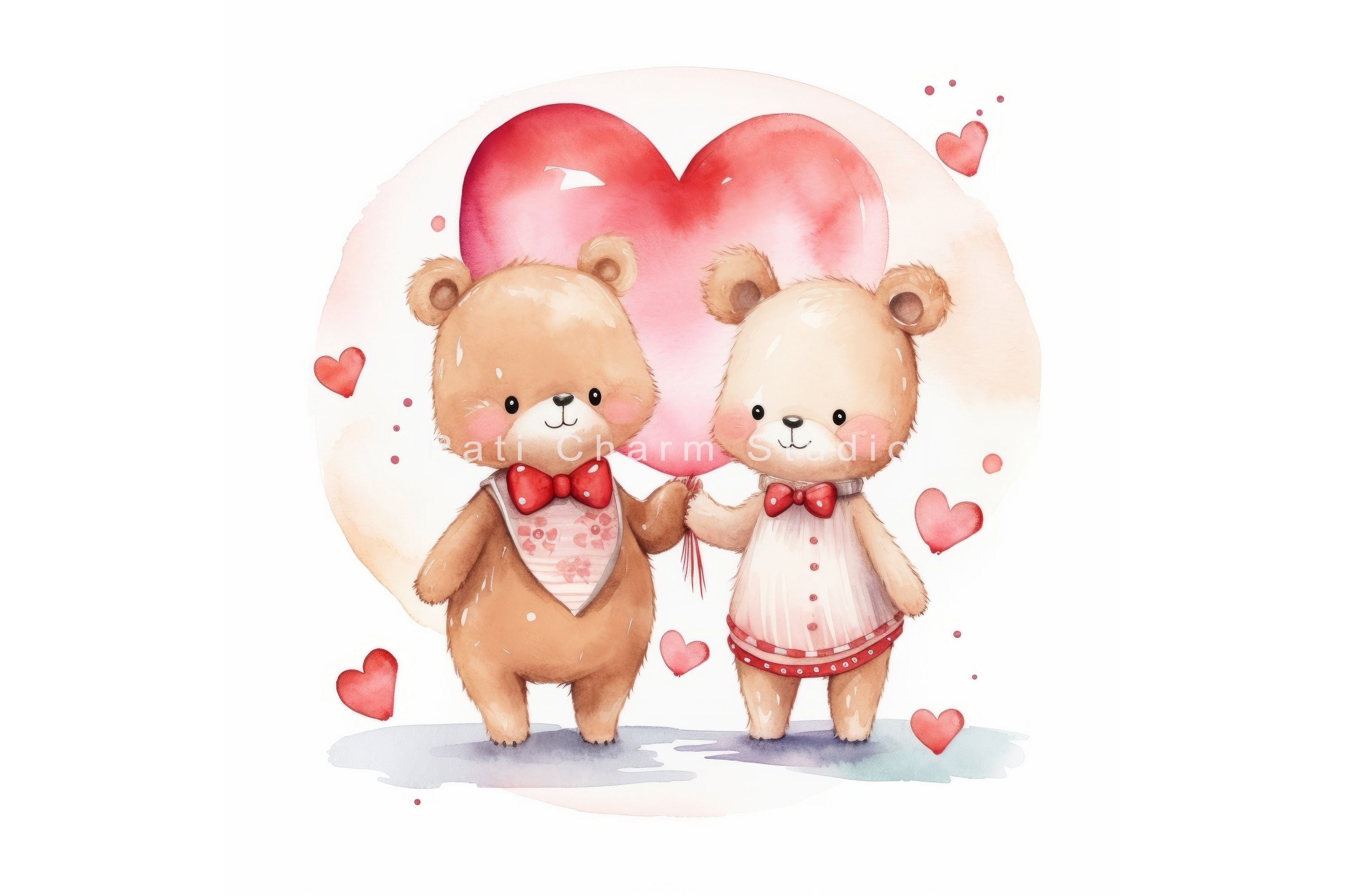 Valentines Day Clipart Bundle, Cute Love Bear Clipart, Valentine Bear ...