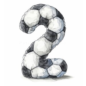 Football Number Clipart Bundle, Soccer Number, Instant Download ...
