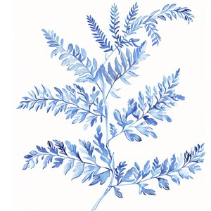 Watercolor Chinoiserie Clipart Bundle, Blue Chinese Flowers Clipart ...