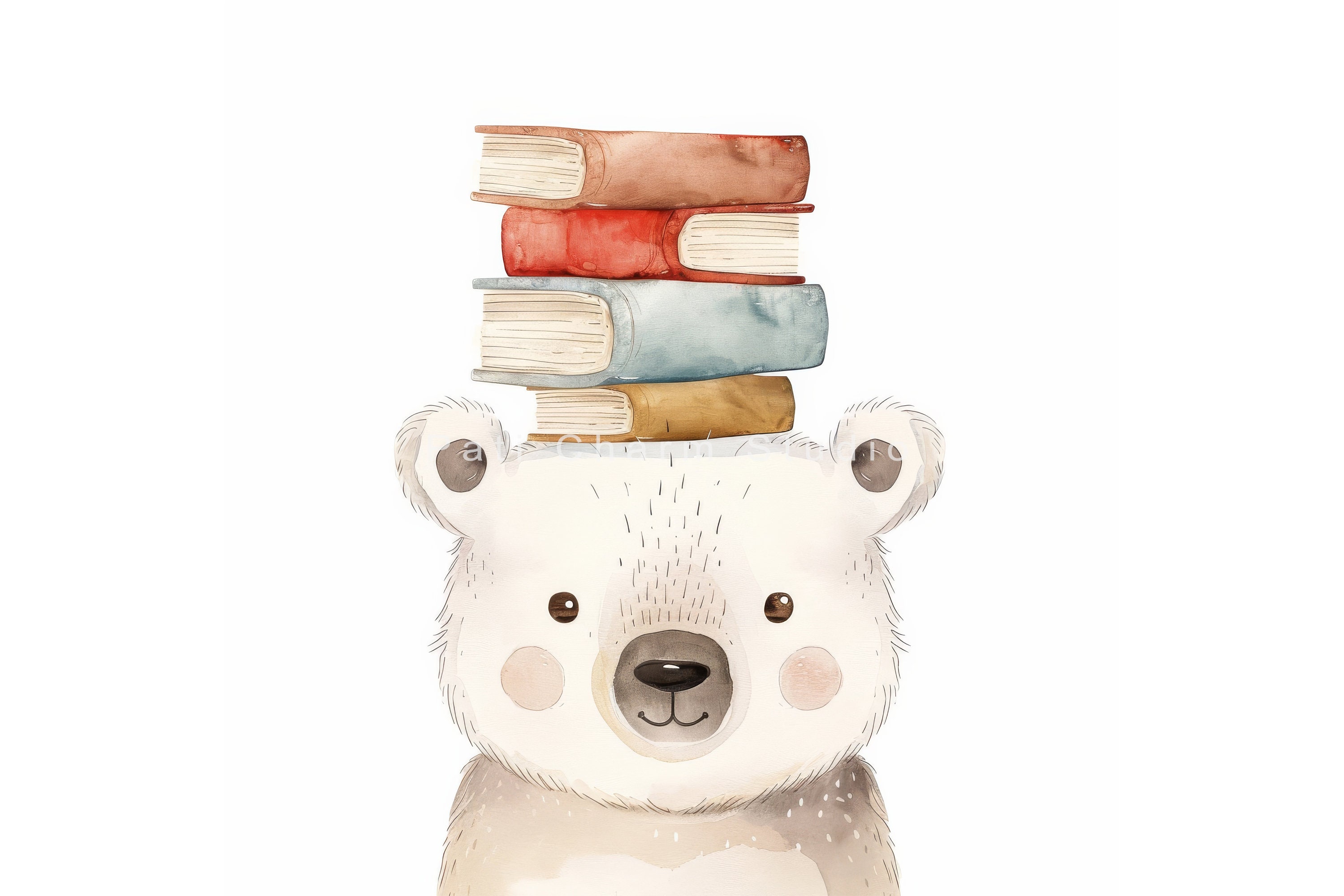 Bear With Book Clipart Bundle, High Quality Jpgs, Digital Download ...