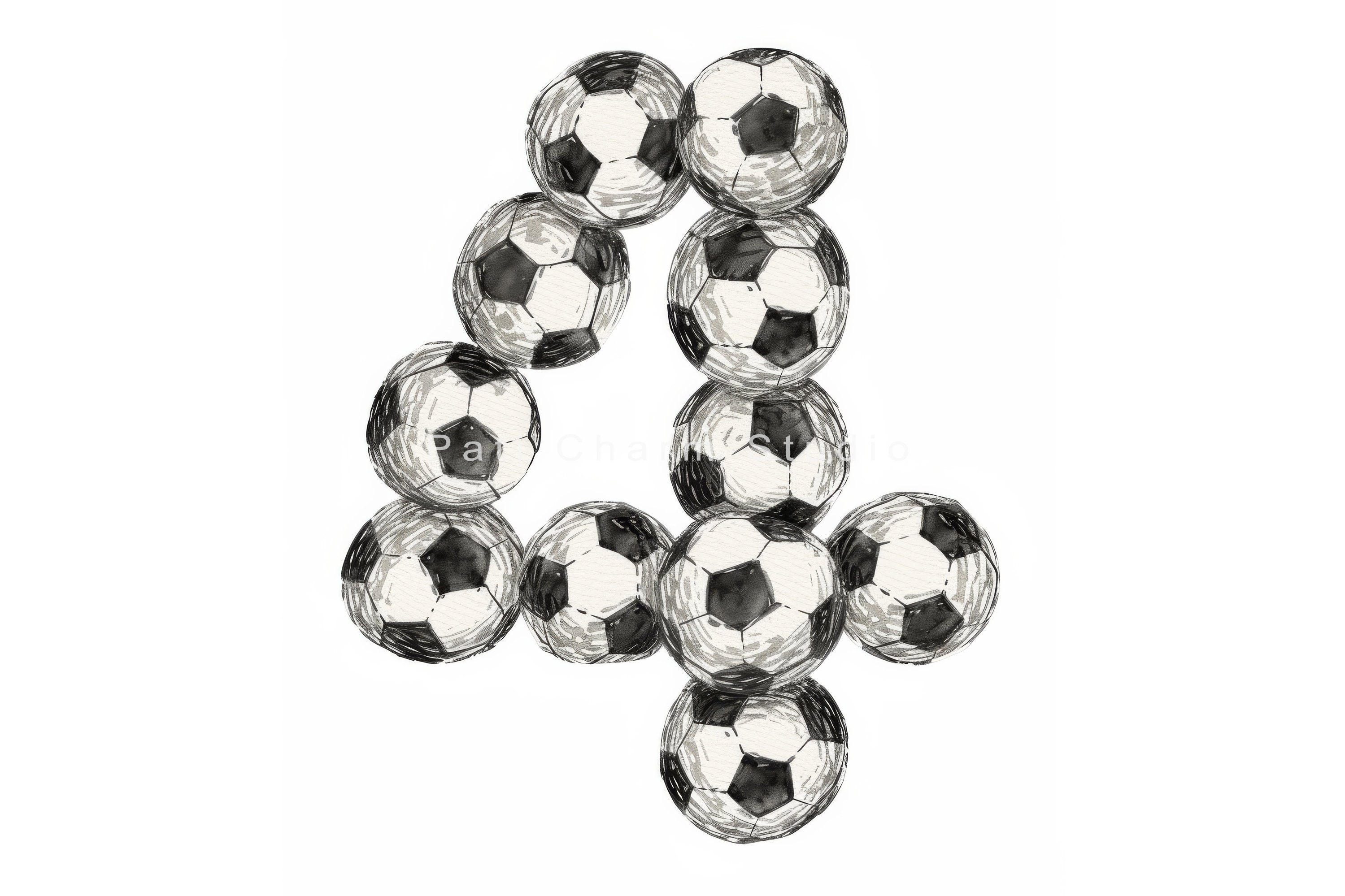 Football Number Clipart Bundle, Soccer Number, Instant Download ...