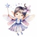 Purple Fairy Clipart Set for Baby, Scrapbook Clipart, Magic Clipart ...