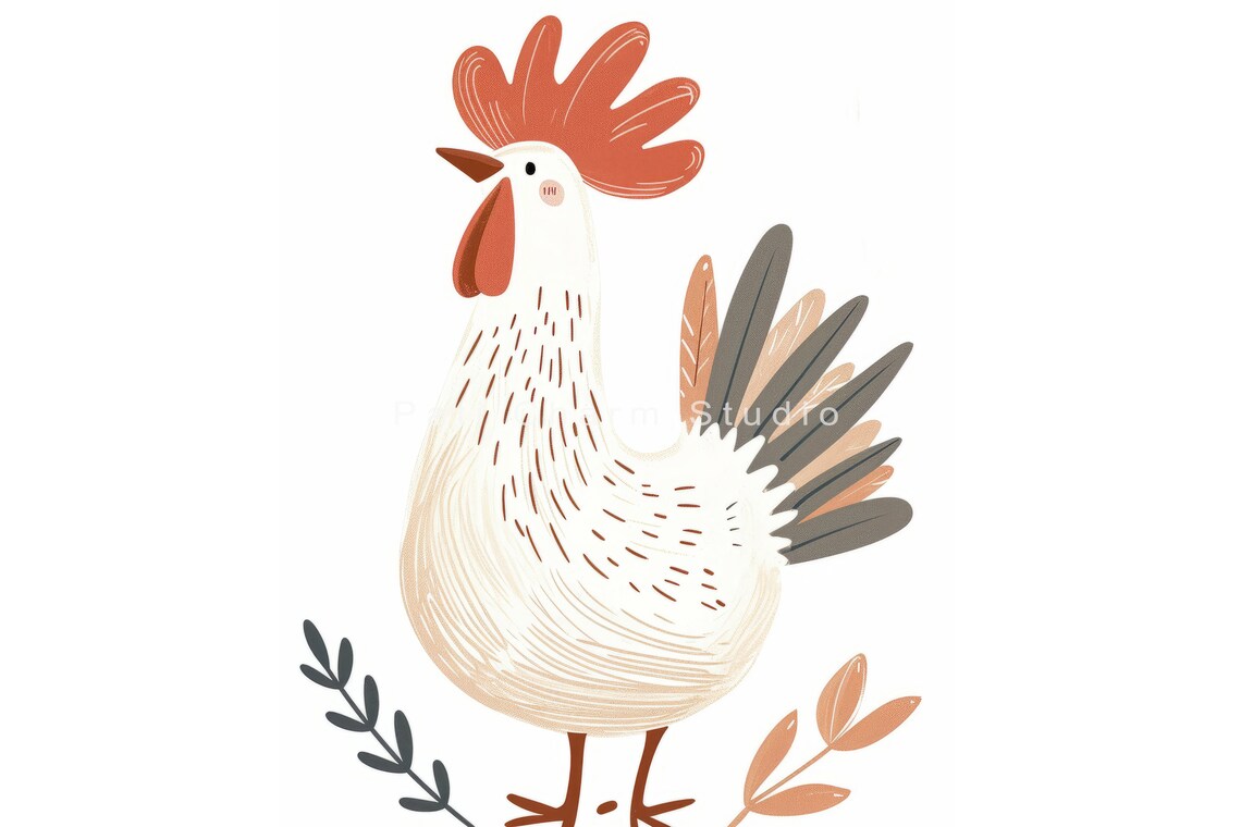 Farm Animal Clipart Set, Cute Cow Clipart, Farm Animal Doodle Clipart ...