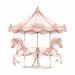 Baby Pink Carousel Clipart Bundle, Pony Clipart, Carousel Horses ...