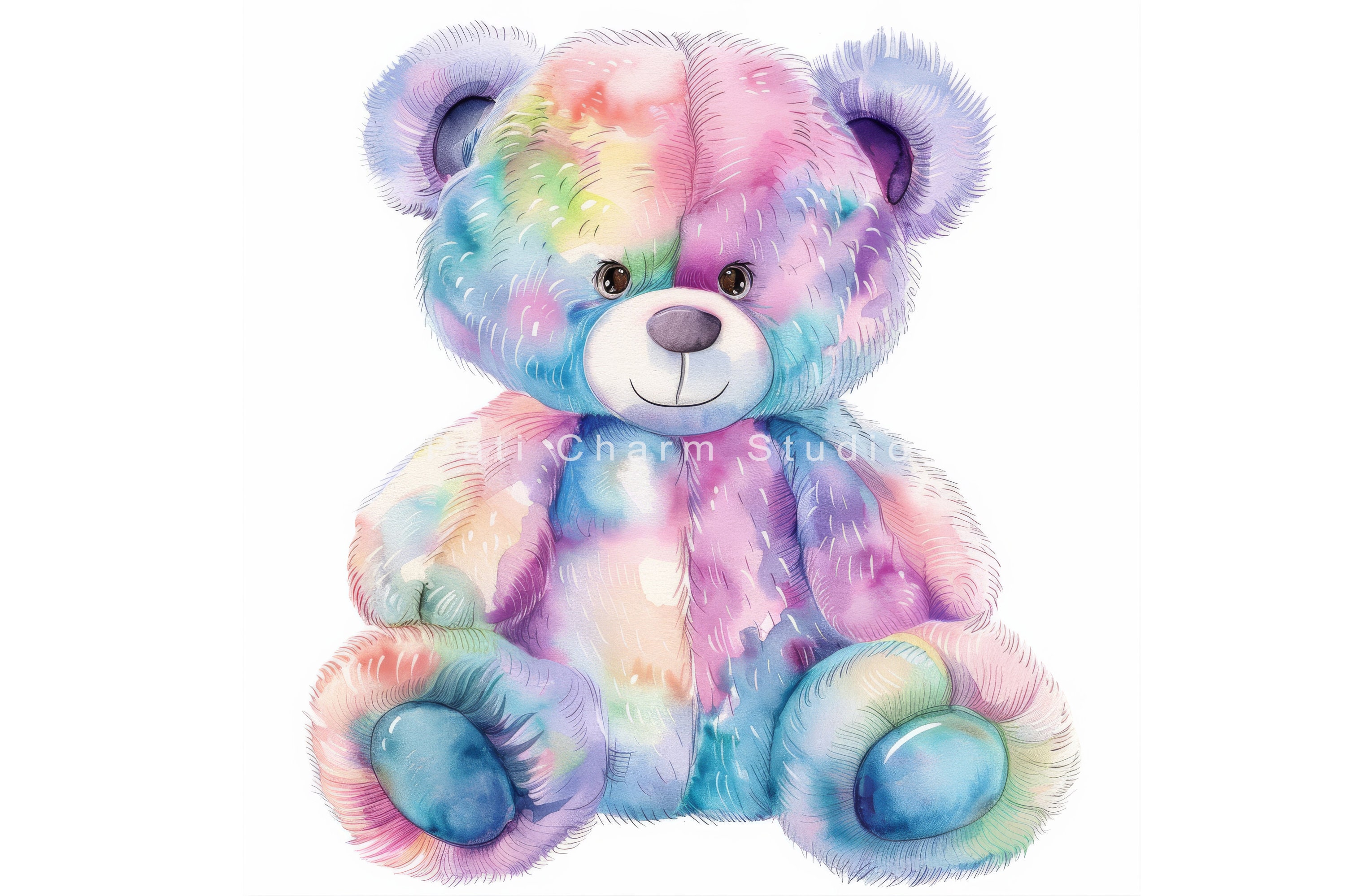 Colorful Stuffed Toy Clipart Bundle, Plush Animal Clipart, Junk Journal ...