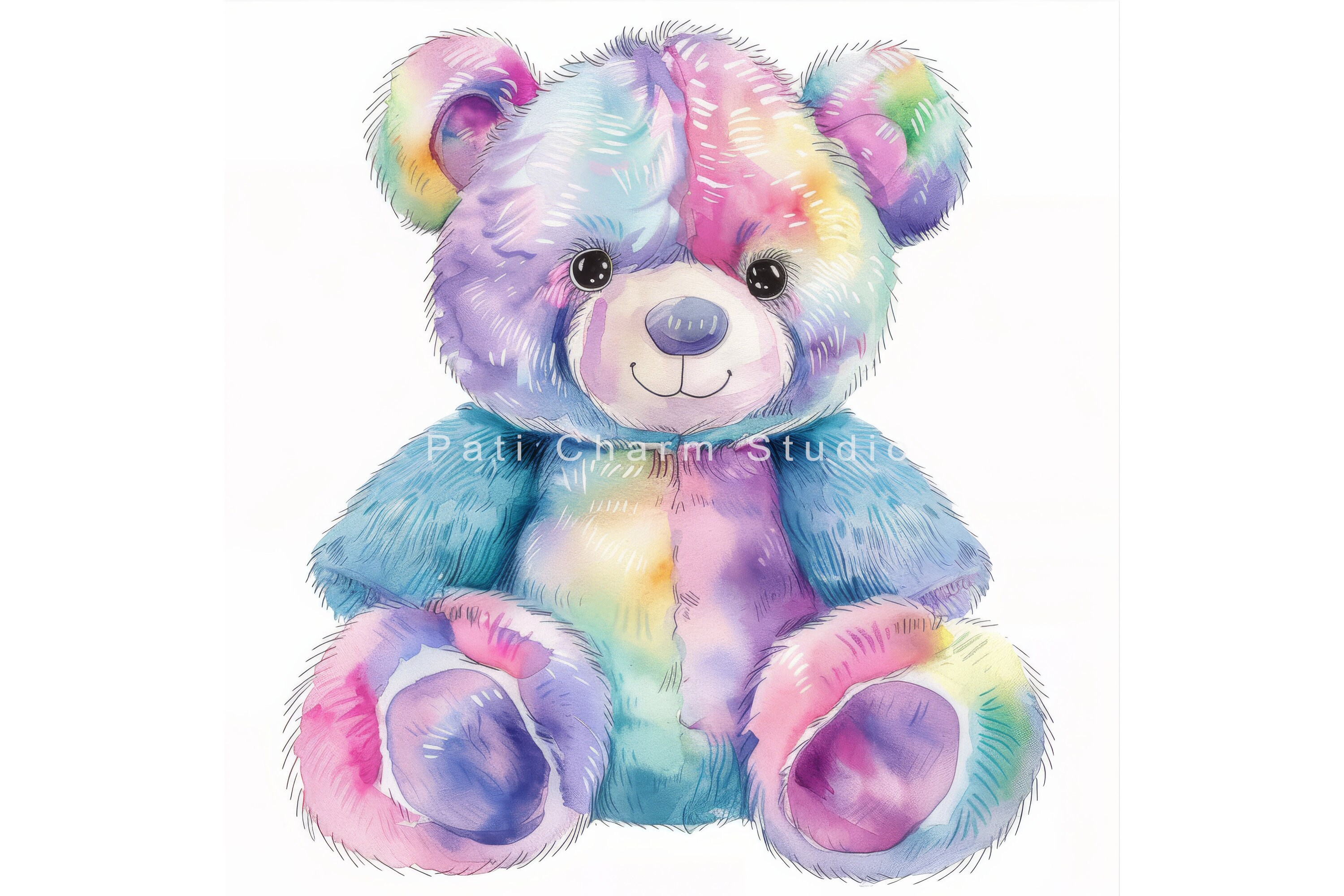 Colorful Stuffed Toy Clipart Bundle, Plush Animal Clipart, Junk Journal ...