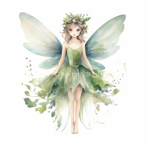 Forest Fairy Clipart Bundle, Watercolor Fairy Clipart, Commercial Use ...