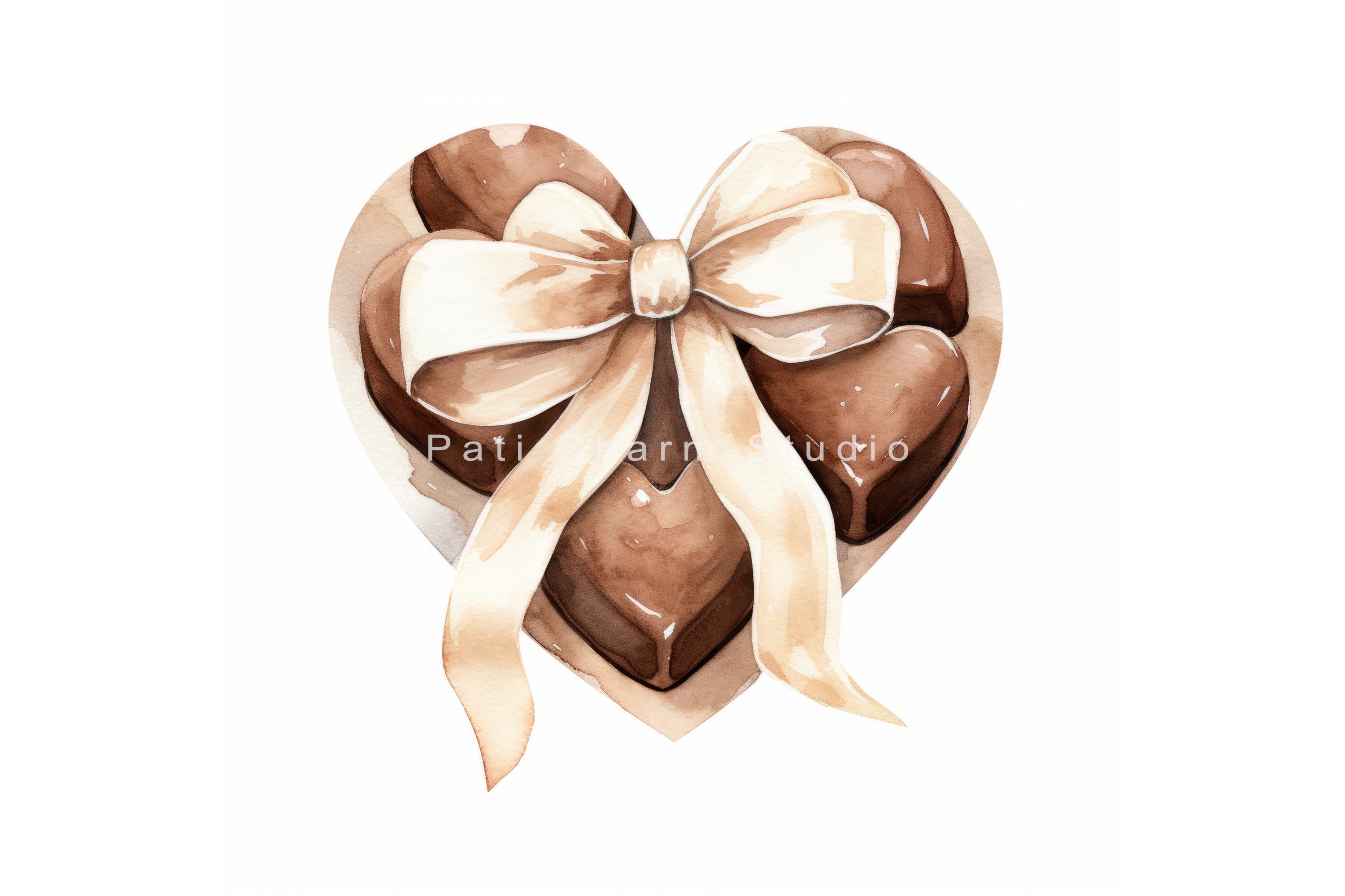 Watercolor Chocolate Clipart Bundle, Box of Chocolate Clip Art, Sweet ...