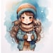 Winter Girl Clipart Bundle, Jpgs, Cute Girl Clipart for Commercial Use ...