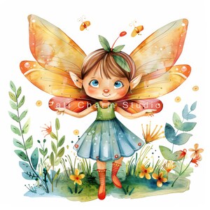 Cute Fairy Garden Clipart Bundle, Fairy Clipart, Little Fairy Girl ...