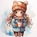 Winter Girl Clipart Bundle, Jpgs, Cute Girl Clipart for Commercial Use ...