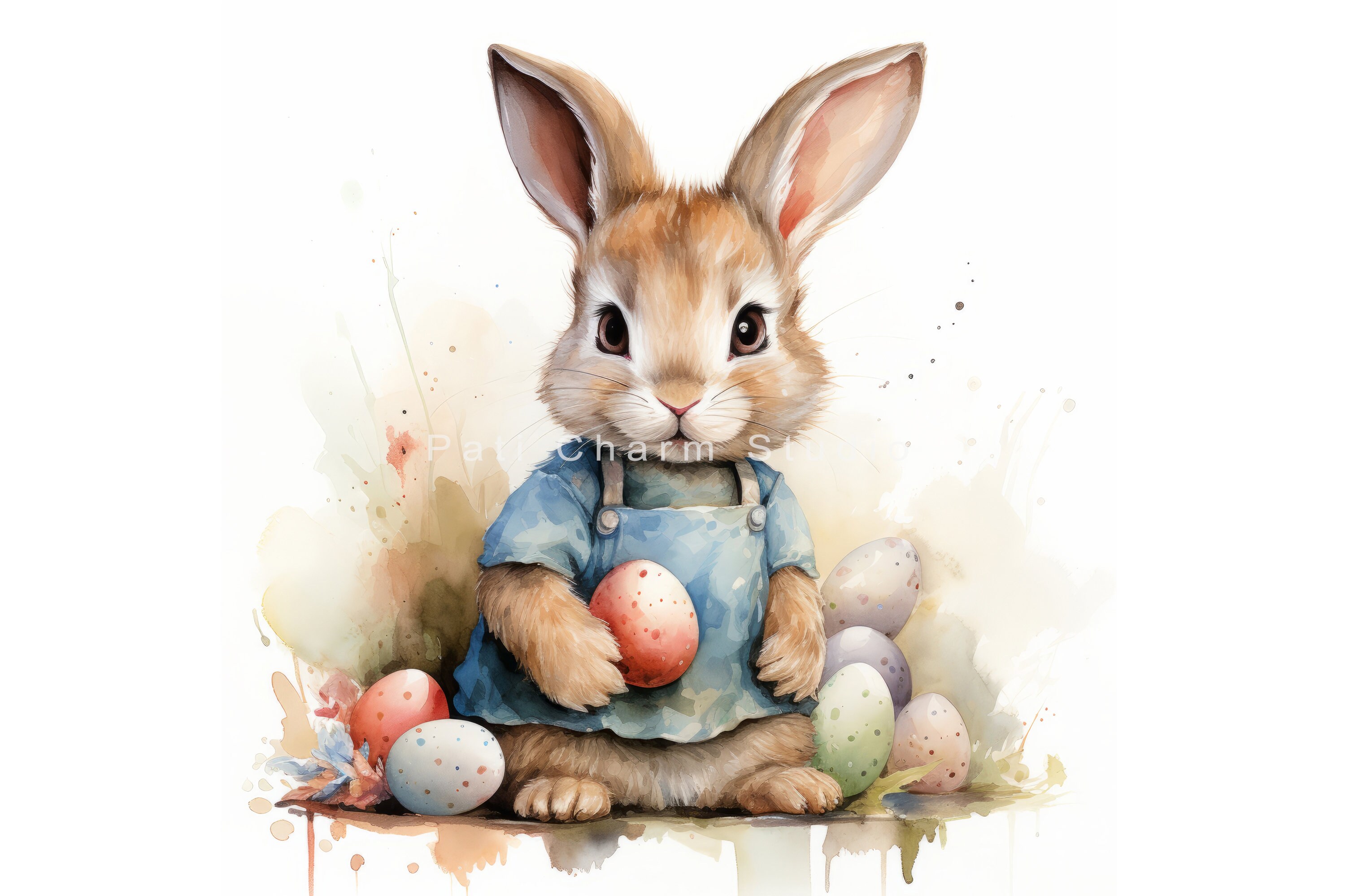 Easter Bunny Clipart, High Quality Jpgs, Spring Clipart, Digital Prints ...