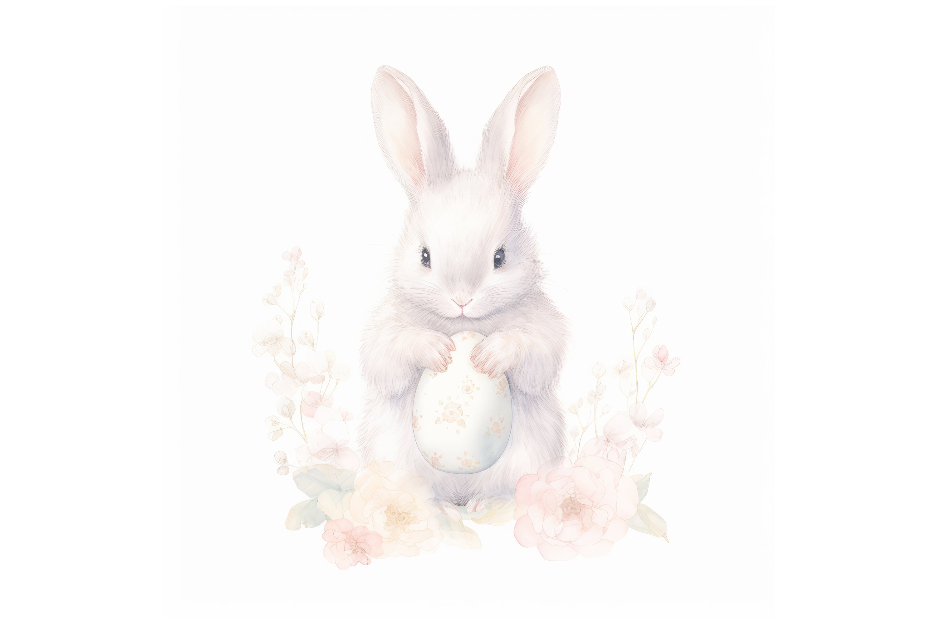 Pastel Easter Clipart Bundle, High Quality Jpgs, Watercolor Easter ...