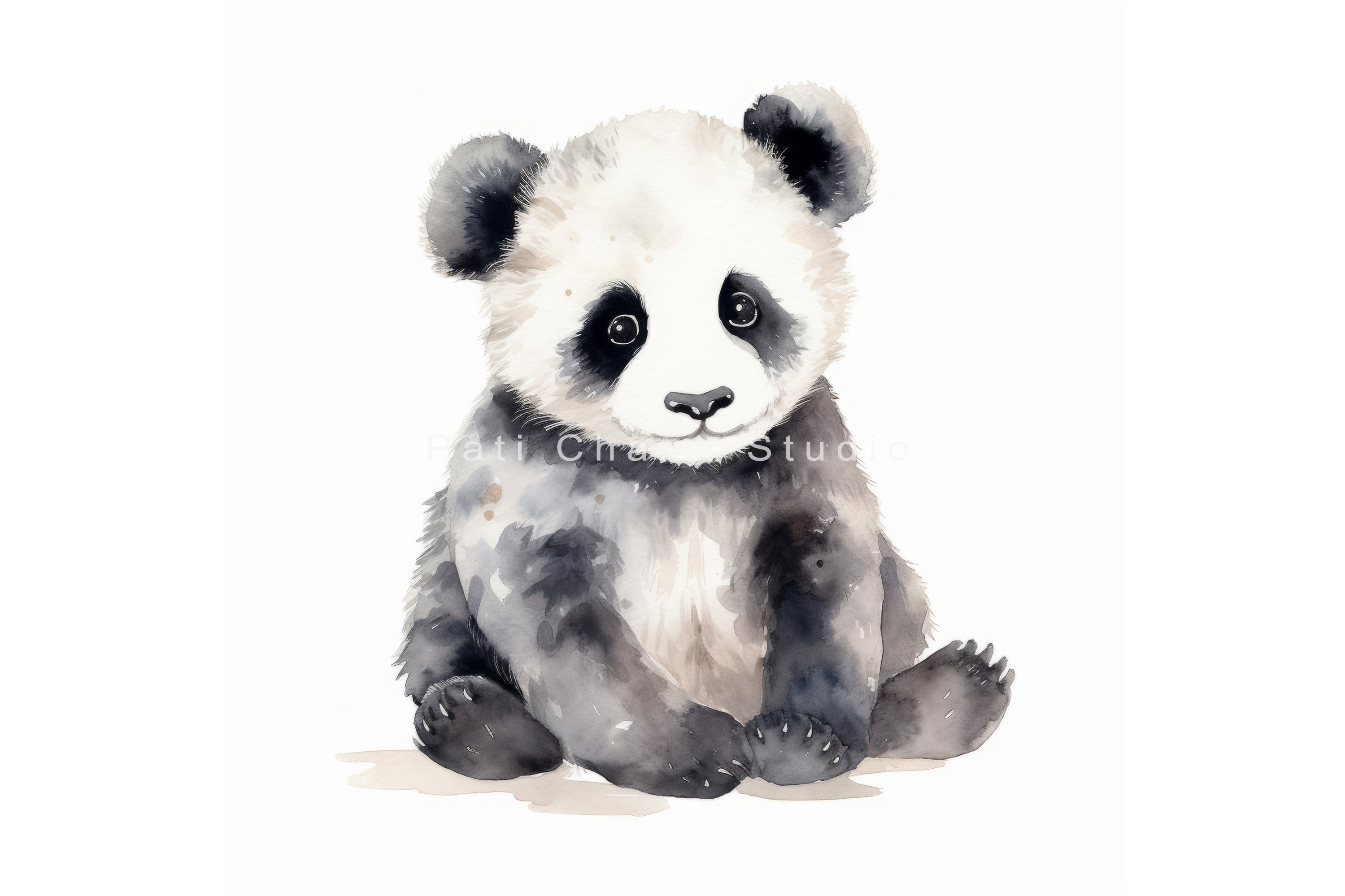 Watercolor Panda Clipart Bundle, Baby Animal Clipart, Baby Shower Decor ...