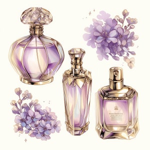 Bottle of Perfumes Clipart Bundle, High Quality Jpgs, Woman Clipart ...