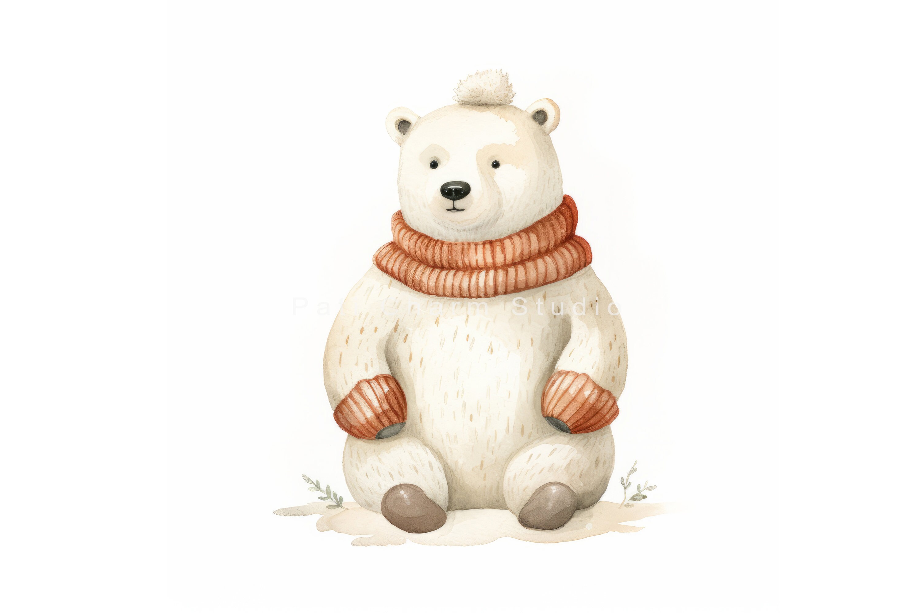 Polar Bear Clipart Bundle, Christmas Clipart, Digital Download, Jpgs ...