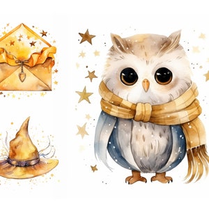 Watercolor Wizard Clipart Bundle, Digital Clipart, 9 Watercolor Wizard ...