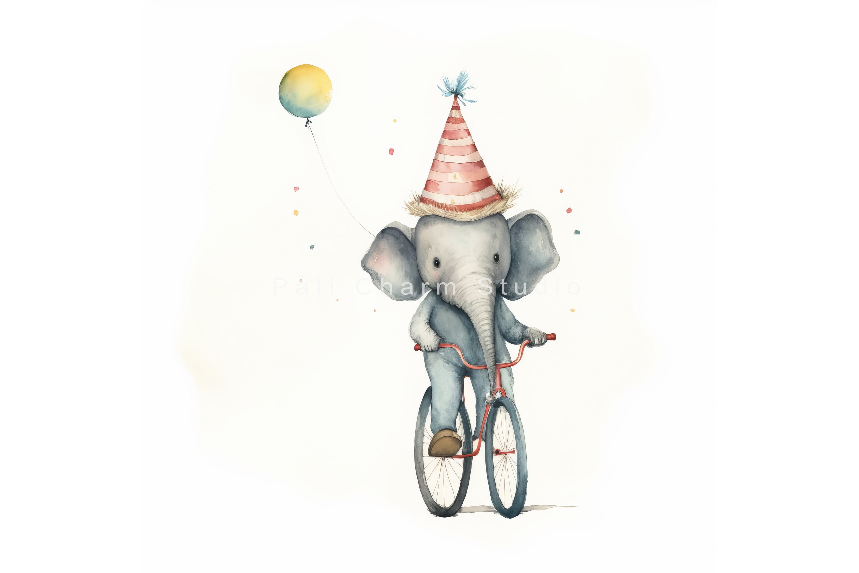 Circus Watercolor Clipart Bundle, Jpgs, Watercolor Circus Party Clipart ...