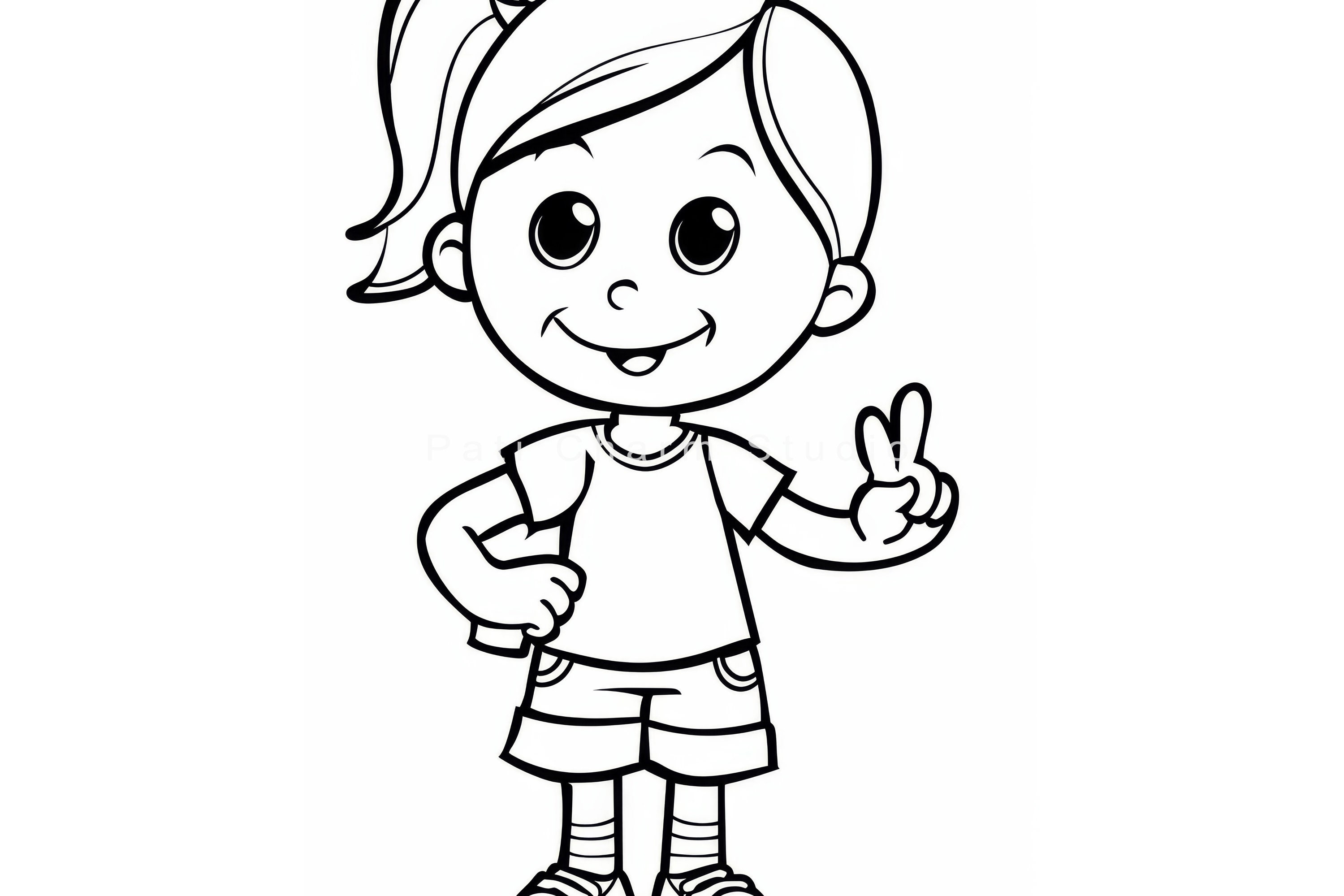 Kids Coloring Page for Kids, Instant Download, Coloring Book, Digital ...