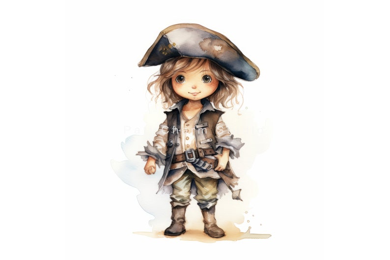 Watercolor Pirates Clipart Bundle, Pirate Ship Clipart, Instant ...