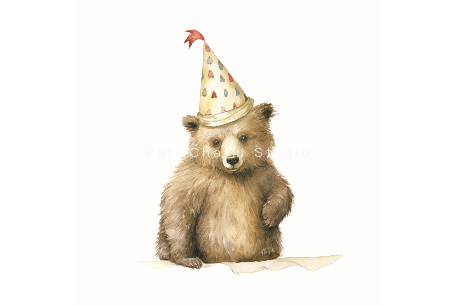 Teddy Bear Birthday Clipart, Watercolor Bear Clipart, Happy Birthday ...