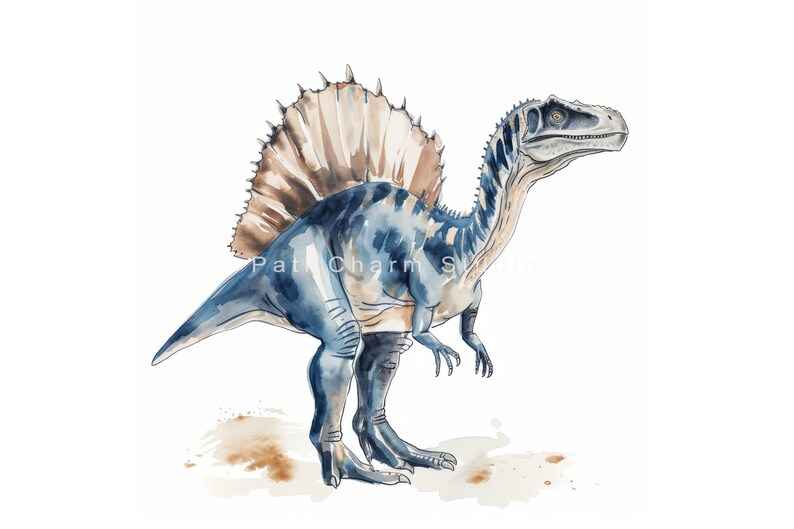 Watercolor Dinosaur Clipart Bundle, Dino Birthday Party Clip Art, Baby ...