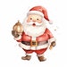 Santa Claus Watercolor Clipart Bundle, Cute Santa Claus, Winter Holiday ...