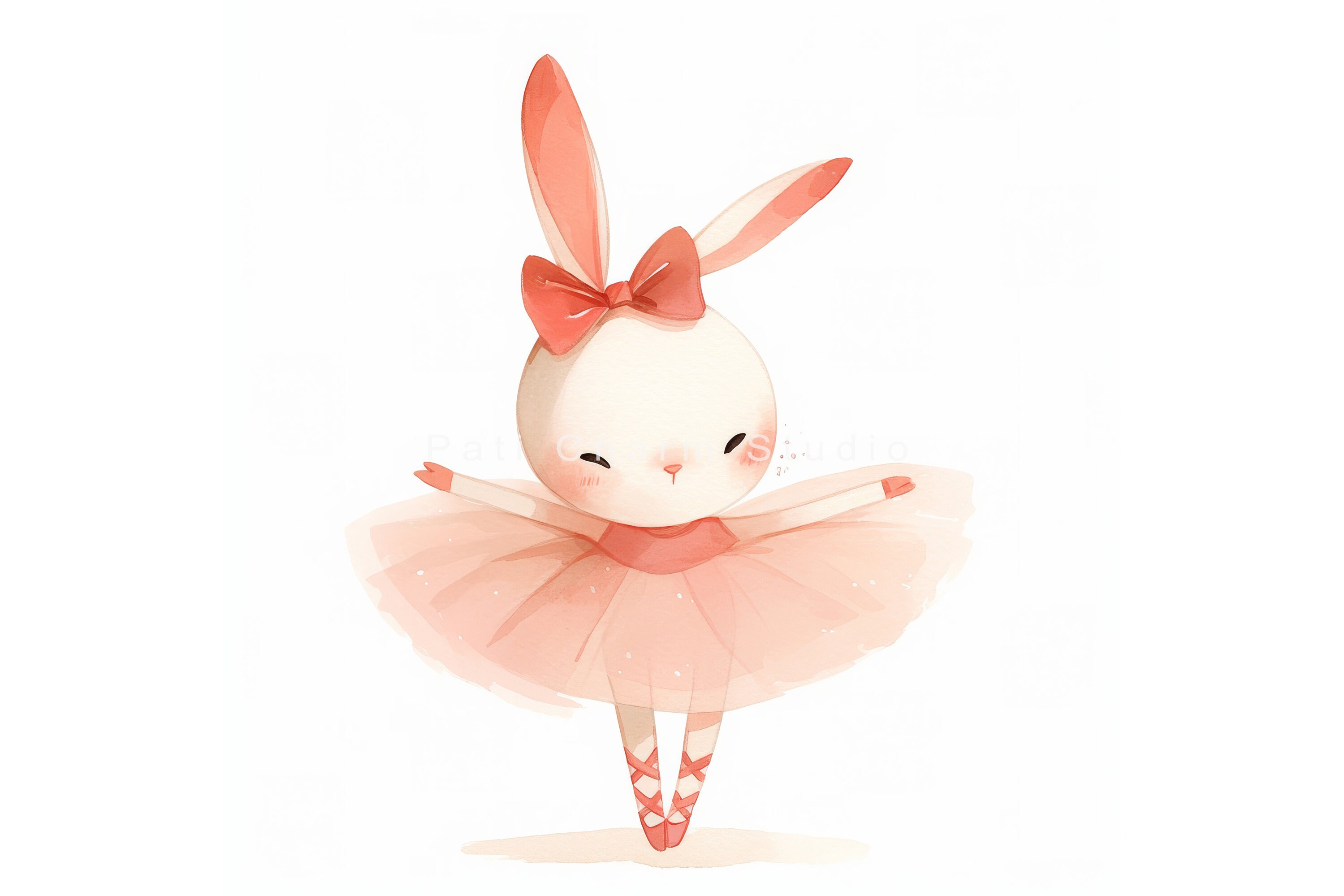 Nursery Ballerina Bunny Clipart Bundle, Pink Bunny Clipart, Ballerina Dancer Clipart, Nursery ...