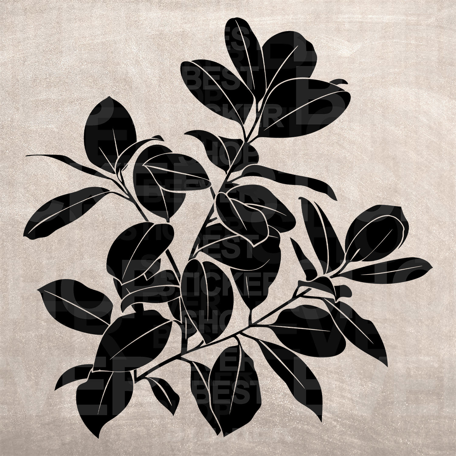 Plant Stencil, Design Print, Digital Download Clipart Graphic for DYI ...