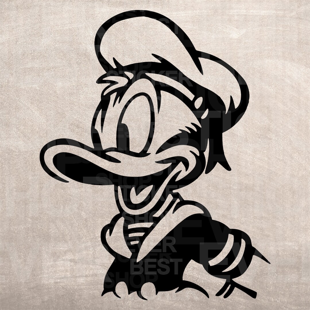 Donald Duck Stencil, Model Template Design Print, Digital Download ...