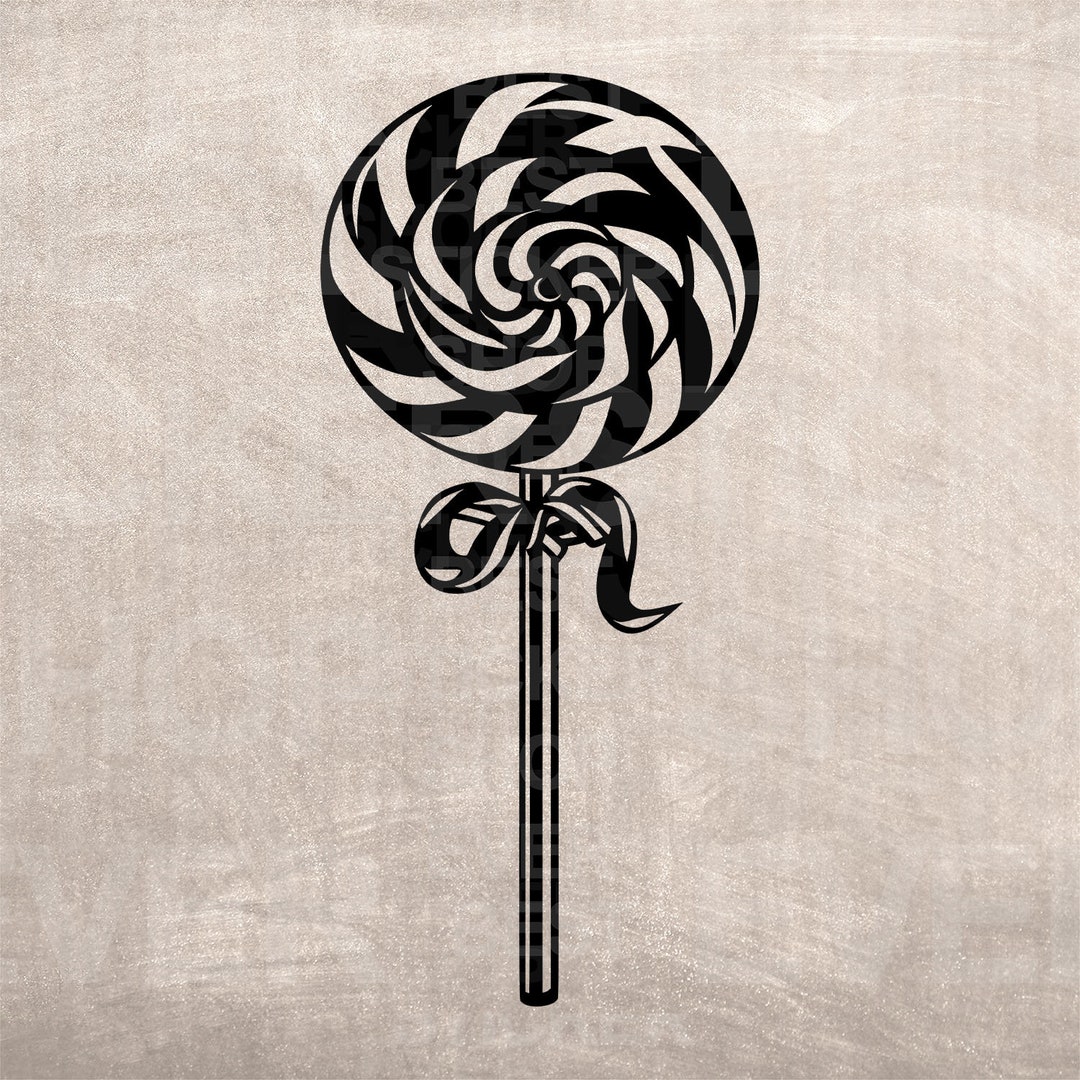 Lollipop Stencil, Model Template Design Print, Digital Download Clipart ...