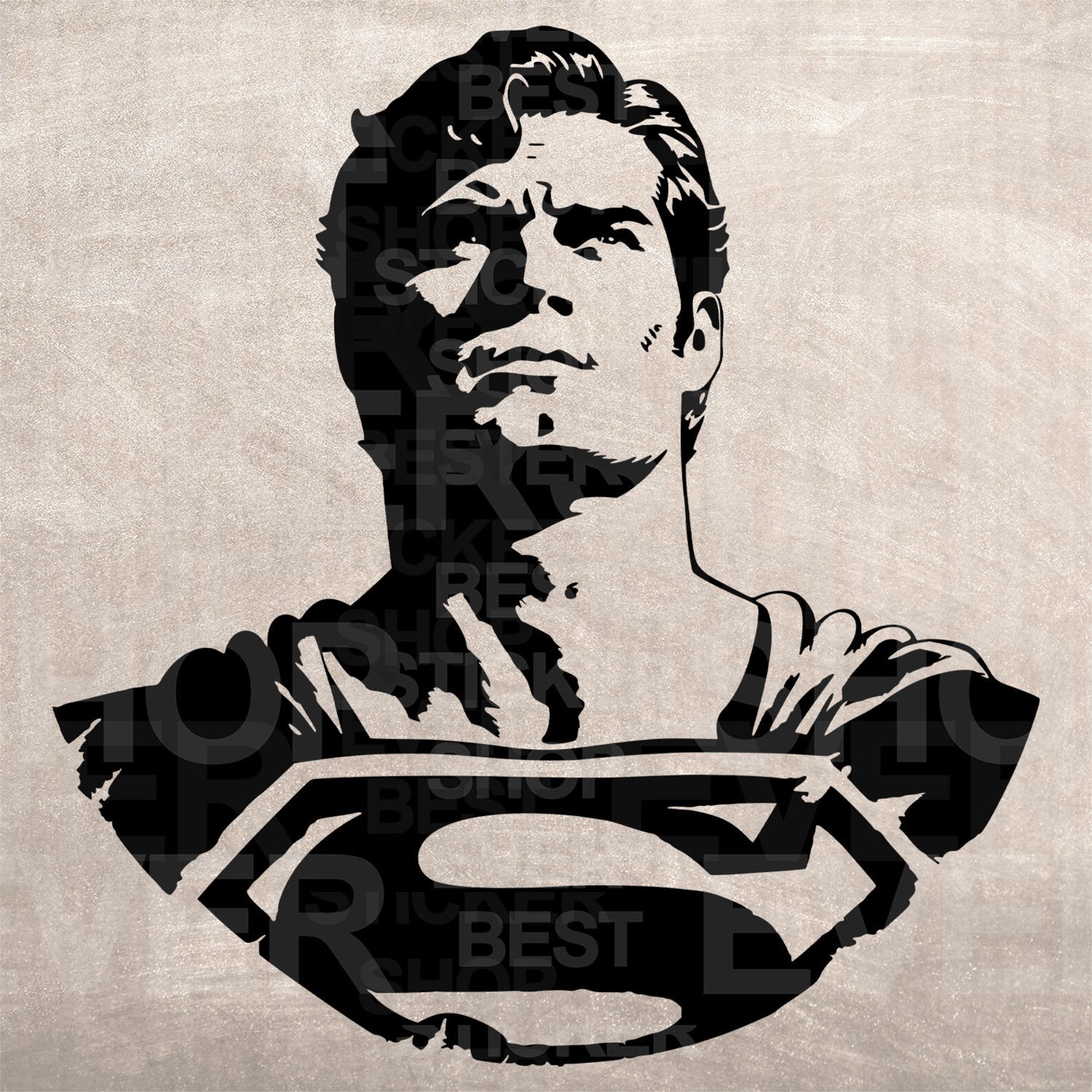 Super Hero Stencil, Design Print, Digital Download Clipart Graphic for ...