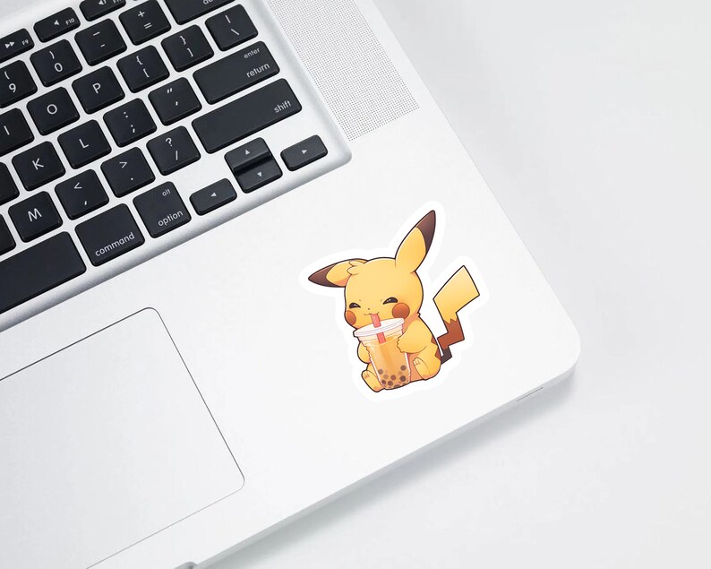 Pikachu Drinking Boba Tea Giant PNG Clipart, Digital Sticker ...