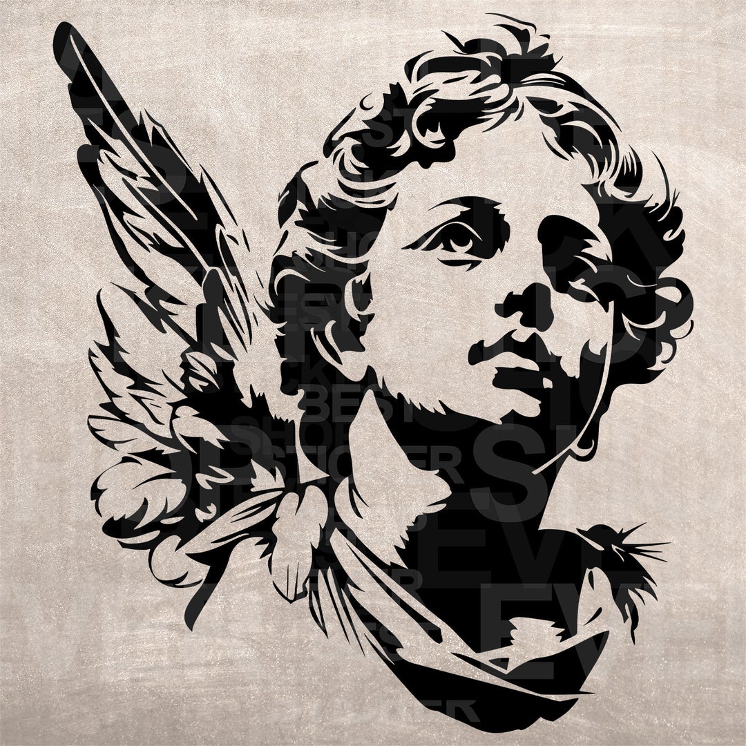 Angel Stencil, Model Template Design Print, Digital Download Clipart ...