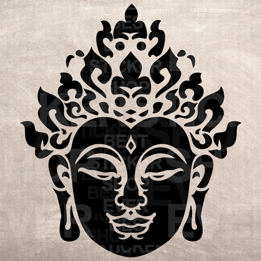 Buddha Stencil, Model Template Design Print, Digital Download Clipart ...