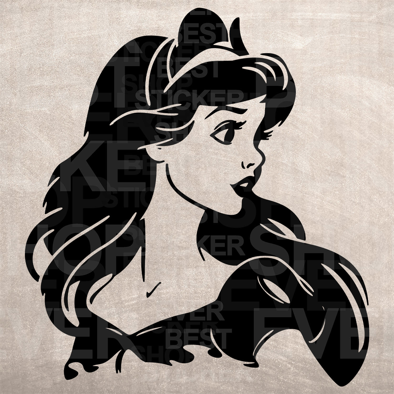 Princess Stencil, Design Print, Digital Download Clipart Graphic for ...