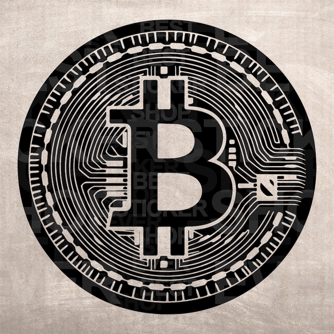 Bitcoin Crypto Coin Stencil, SVG PNG (digital Download) - Etsy