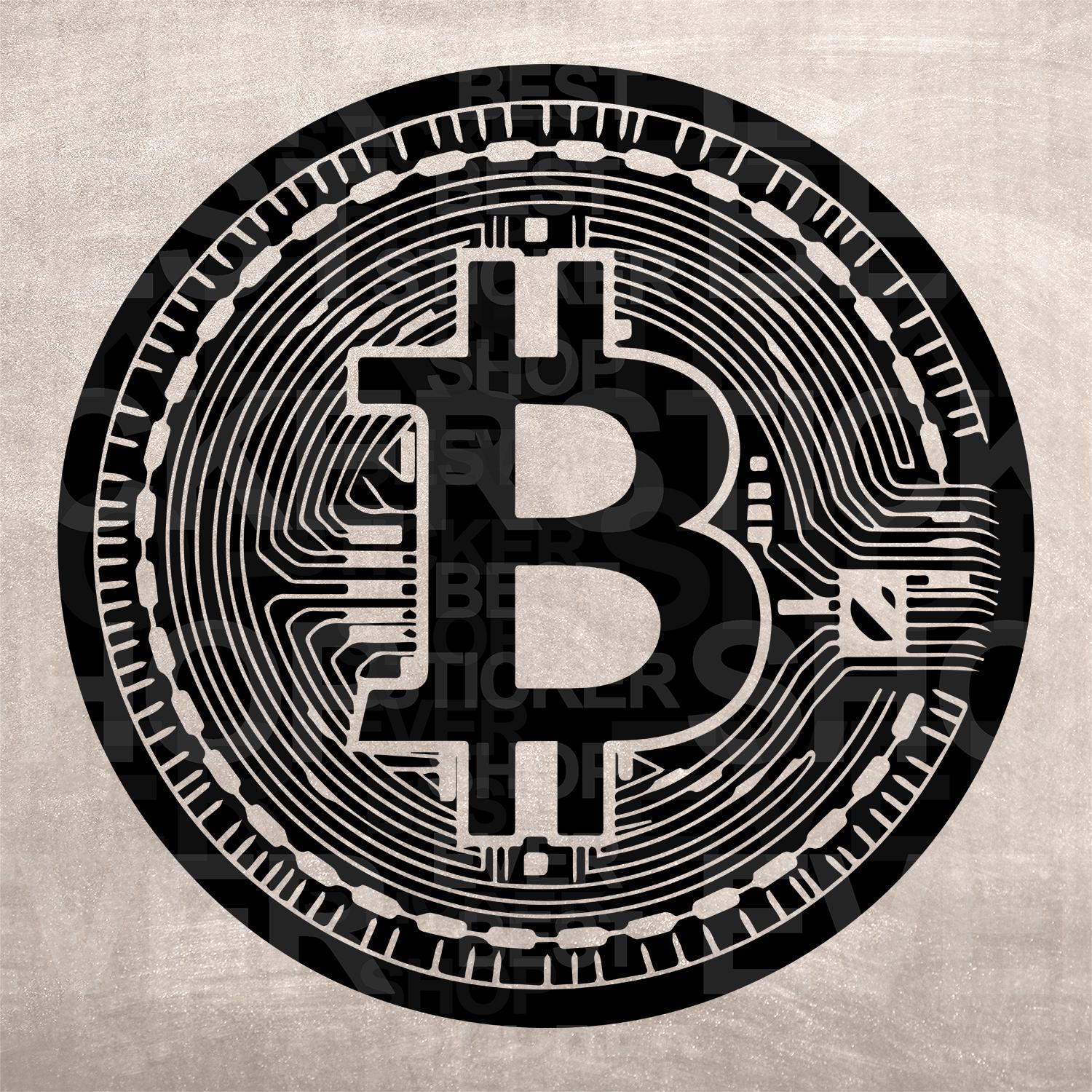 Bitcoin Crypto Digital Coin Stencil, Design Print, Digital Download ...