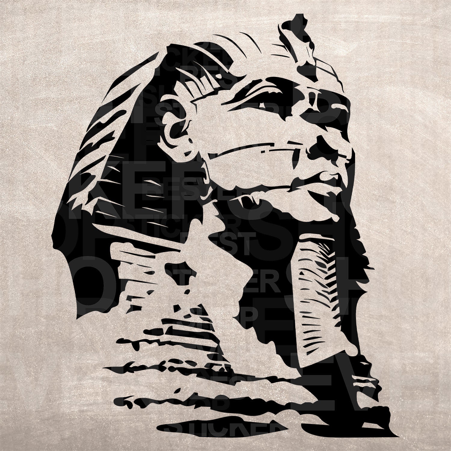 Sphinx Stencil, Design Print, Digital Download Clipart Graphic for DYI ...