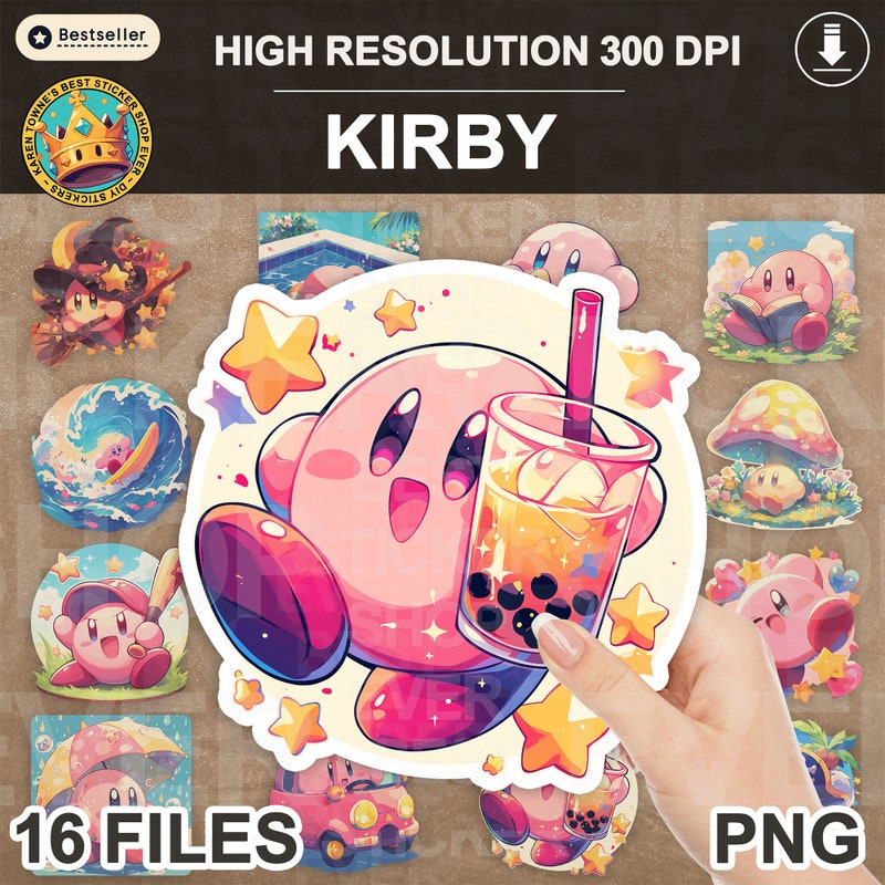 Kirby Sticker - Etsy