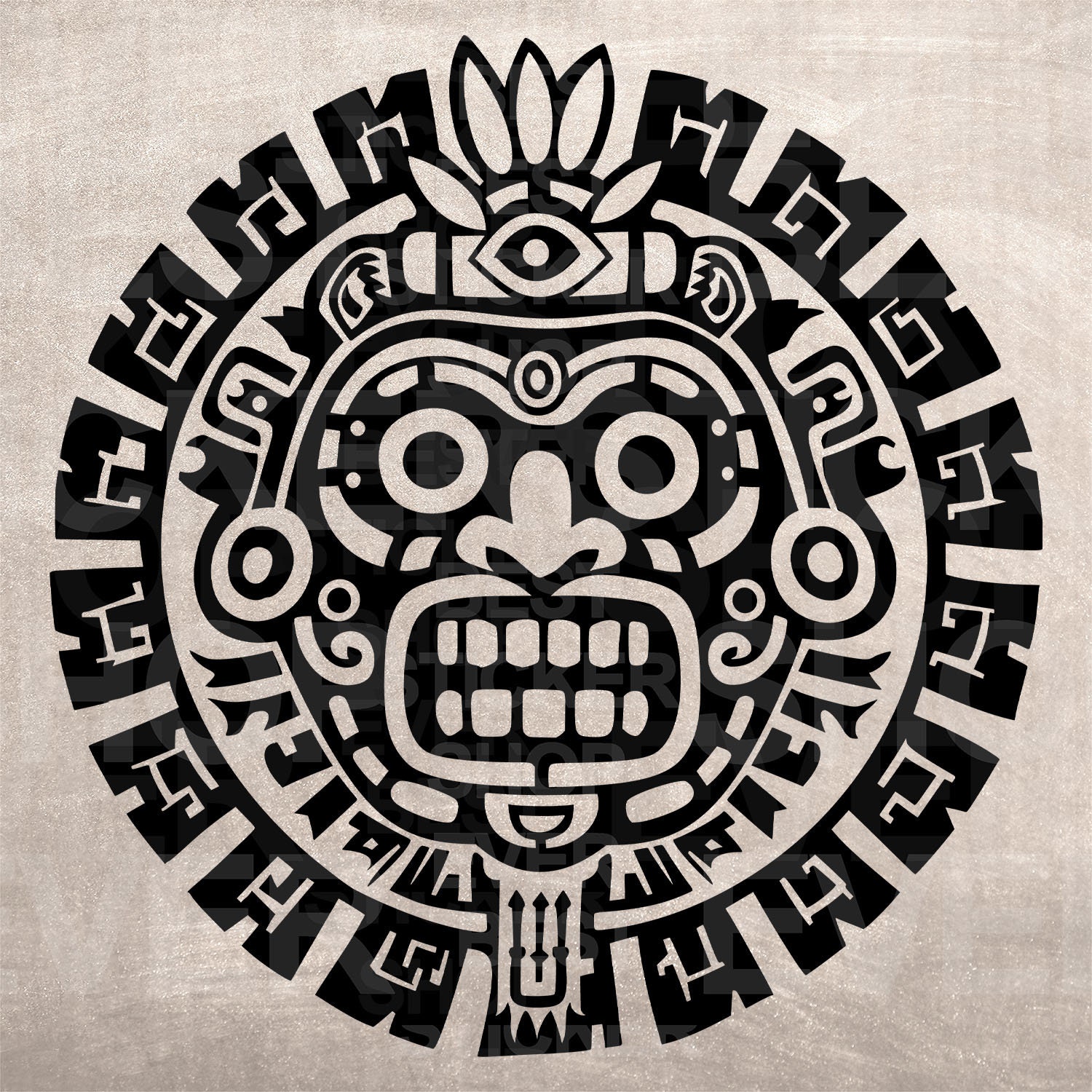 Mayan Ornament Stencil, Design Print, Digital Download Clipart Graphic ...